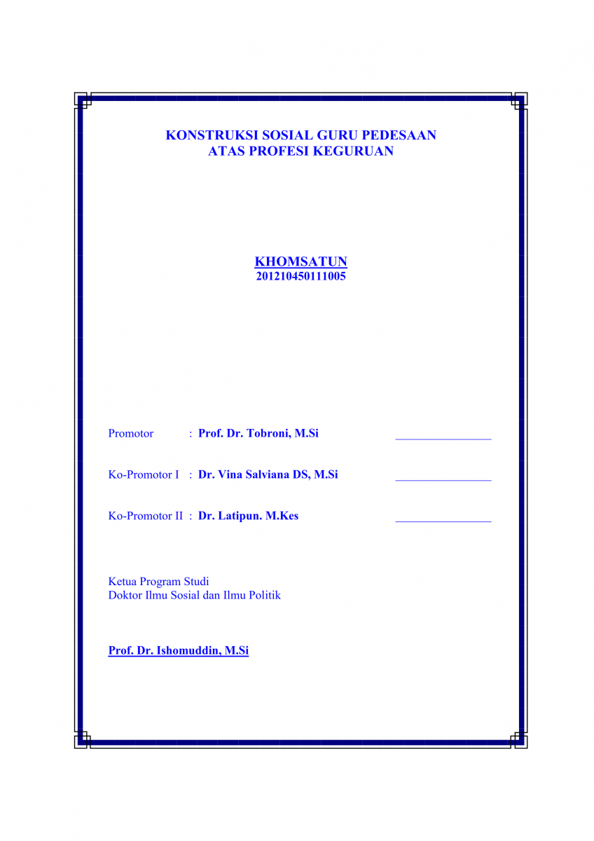 Template dan format Pengesahan Proposal Disertasi - Program Studi ...