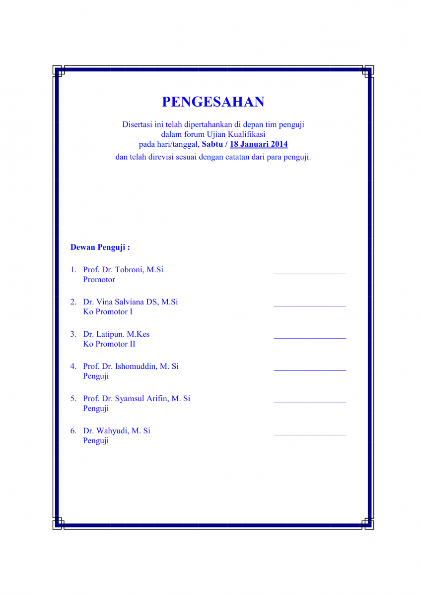 Template dan format Pengesahan Proposal Disertasi - Program Studi ...